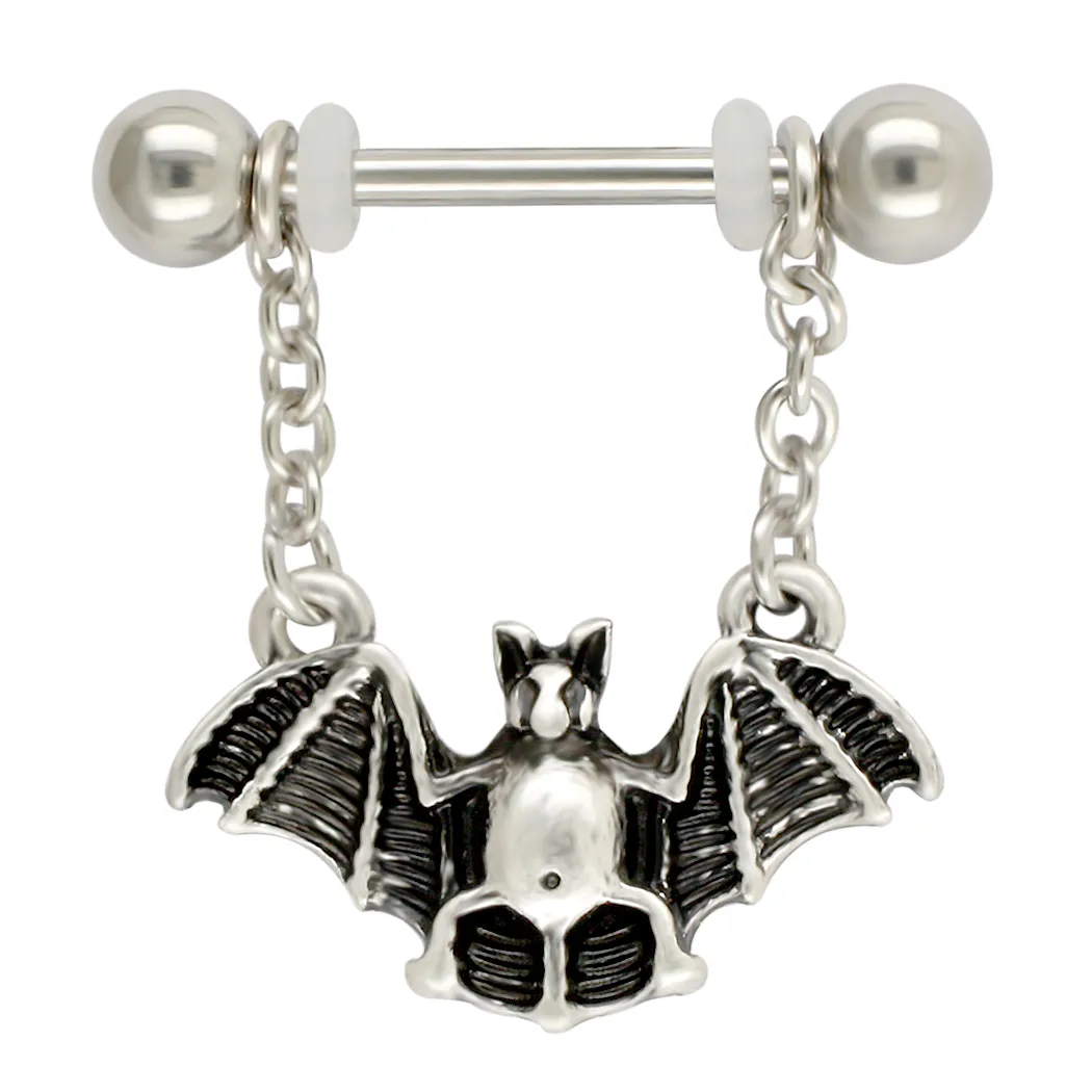 DHgate.com:2Pcs 14G 316L Surgical Steel Bat Nipple Rings Piercings ...