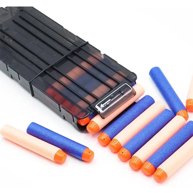 Bullet Clips 1/4 Pack of 12-Dart Quick Reload Magazine Clips for Nerf N ...