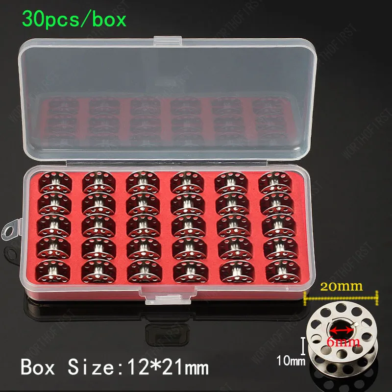 25-Sewing Thread Shuttle Core Storage Box for Stitching and Embroidery ...