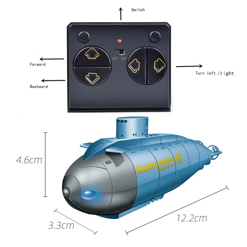 Remote Control Submarine Toy Electric RC Underwater Boat For Kids Boys ...