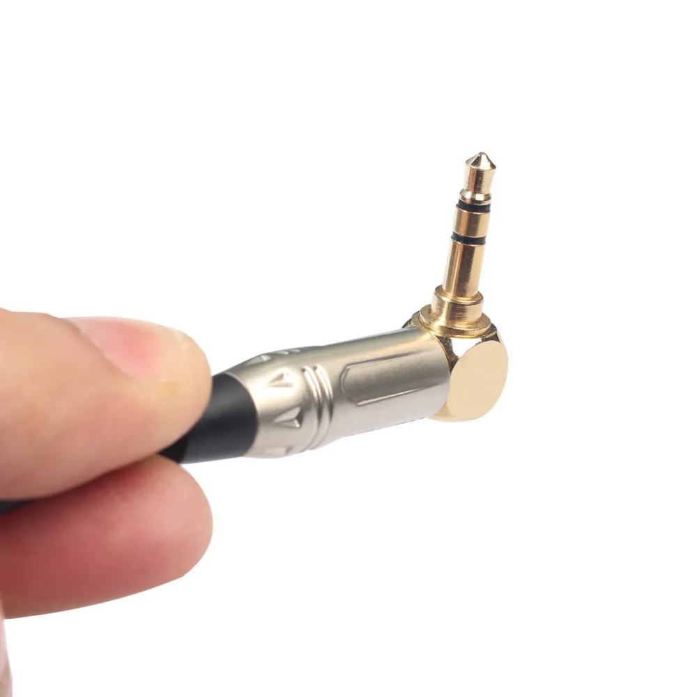 Upgraded 30cm XLR Male to Right-Angle 3.5mm TRS Stereo Audio Adapter ...