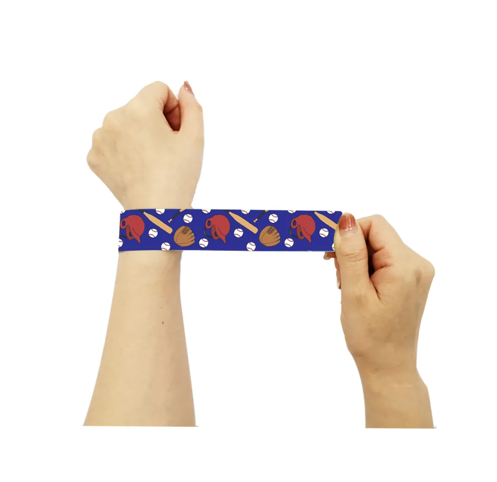 DHgate.com:10PCS Baseball Party Slap Bracelets, Silicone Sports ...