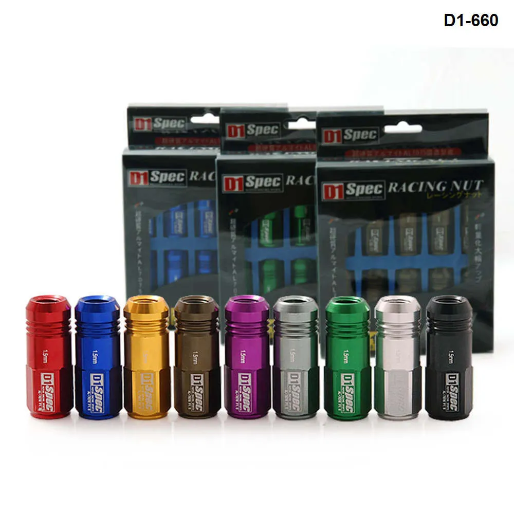 D1spec Jdm Lightweight Aluminum Wheel Lug Nuts M12x1.25 / M12x1.5, 52mm ...