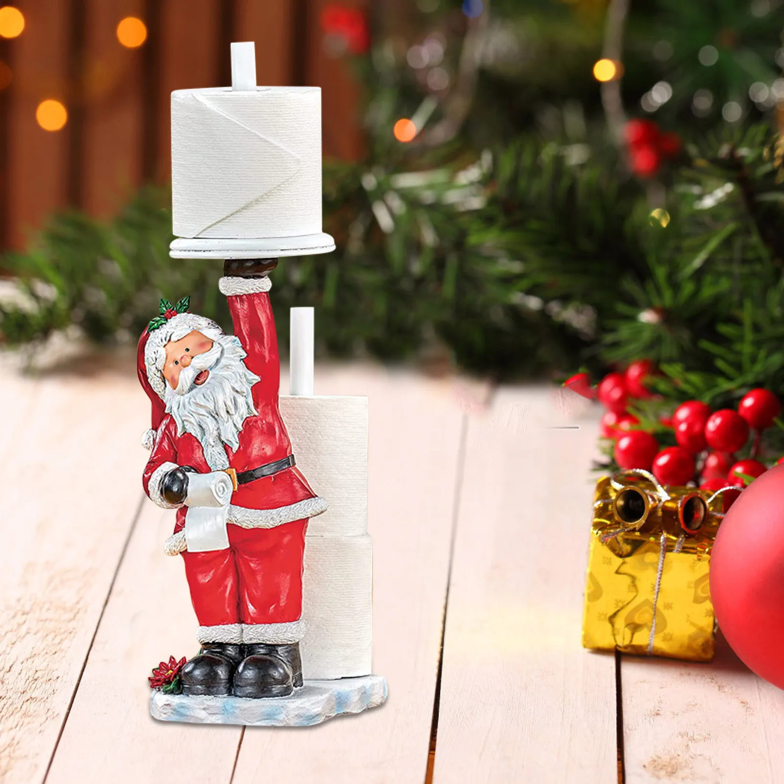 DHgate.com:Hand-Painted Santa Toilet Paper Holder, Xmas Bathroom Decor ...