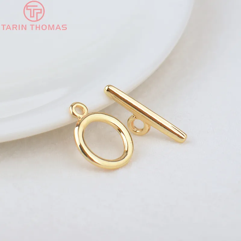 24K Gold Color Plated Brass Bracelet Toggle Clasps for DIY Jewelry ...