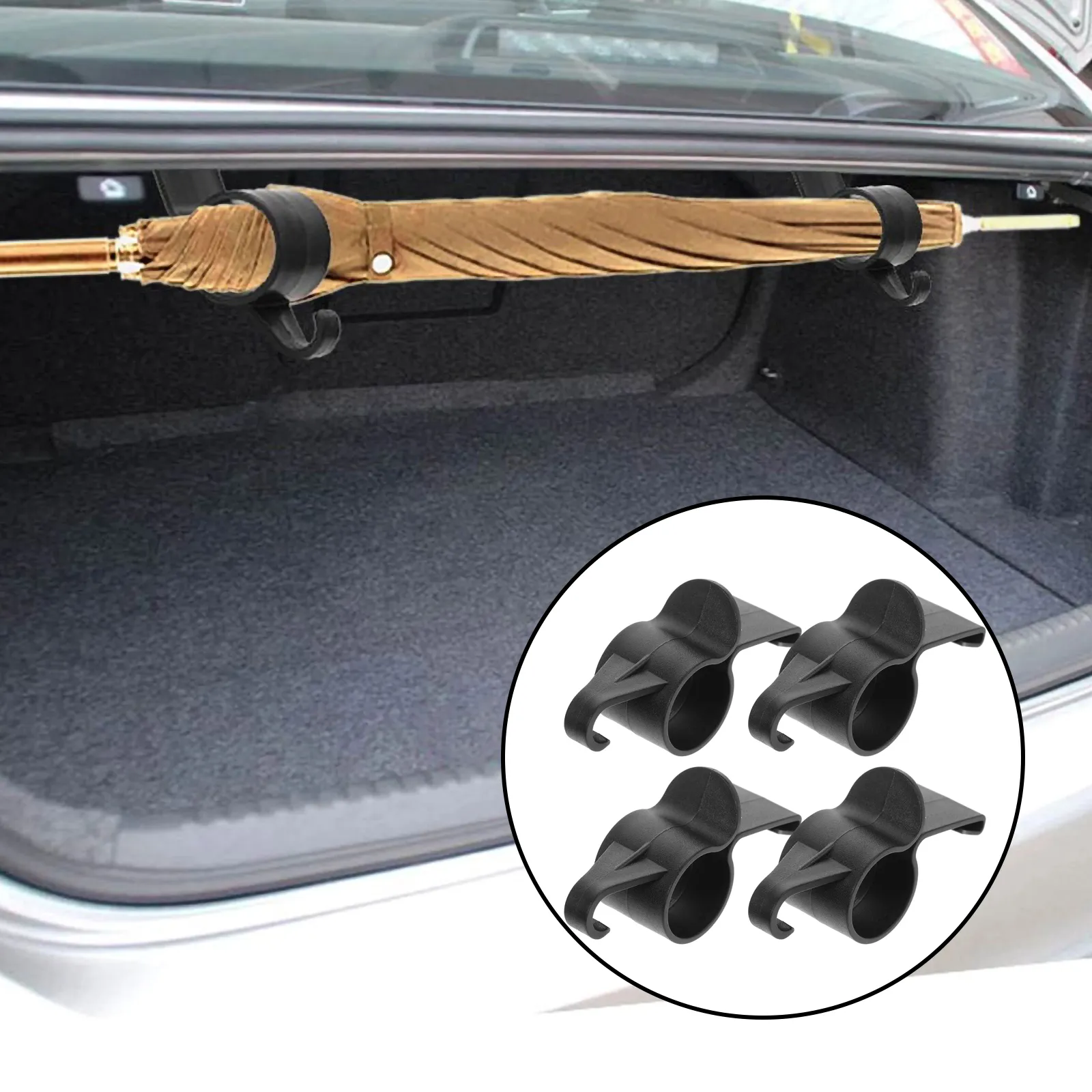 4-Pack Car Trunk Organizer Hooks - Heavy-Duty Hanger Holder for ...