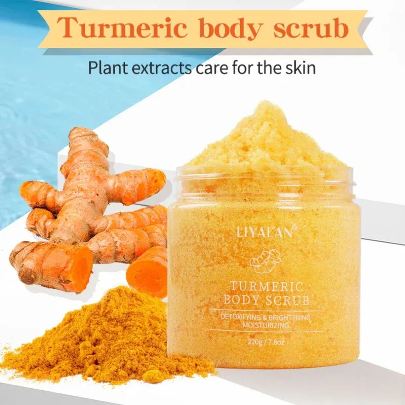 220g Turmeric Face Body Scrub Soften Cutin Brightening Moisturizing ...