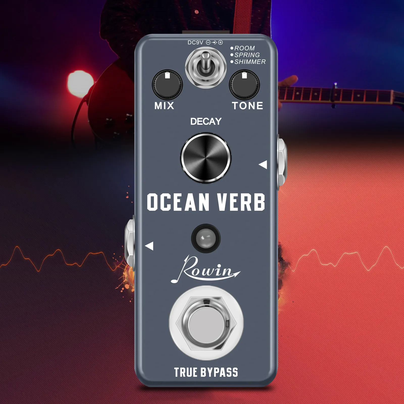 Rowin Digital Reverb Pedal - 3 Modes Reverb Effects with Memory ...