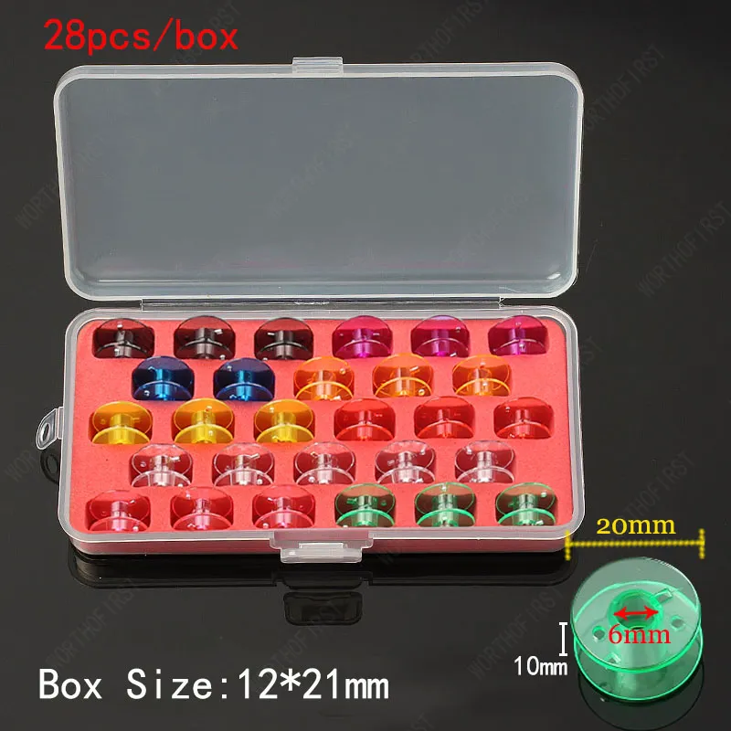 25-Sewing Thread Shuttle Core Storage Box for Stitching and Embroidery ...