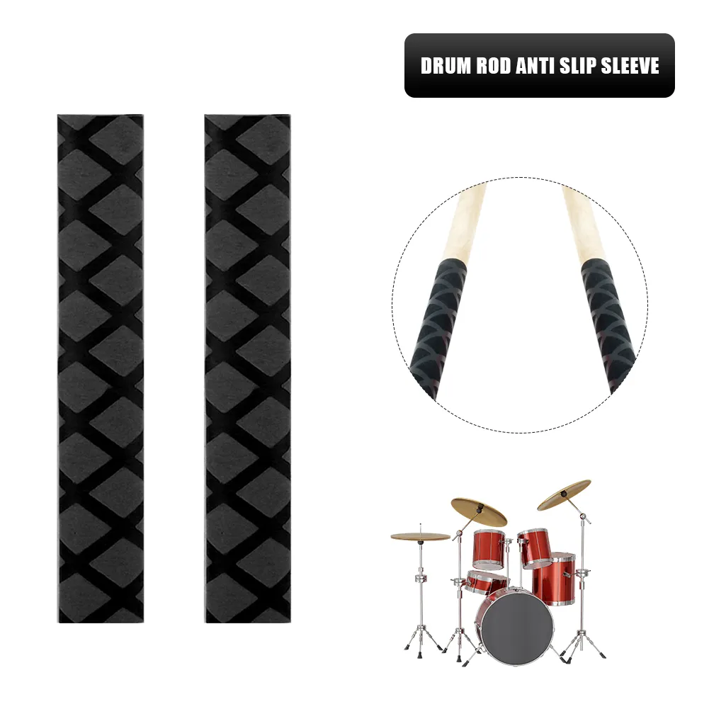 Anti-Slip Sweat-Absorbed Silicone Drum Stick Grips for 5A Drumsticks ...