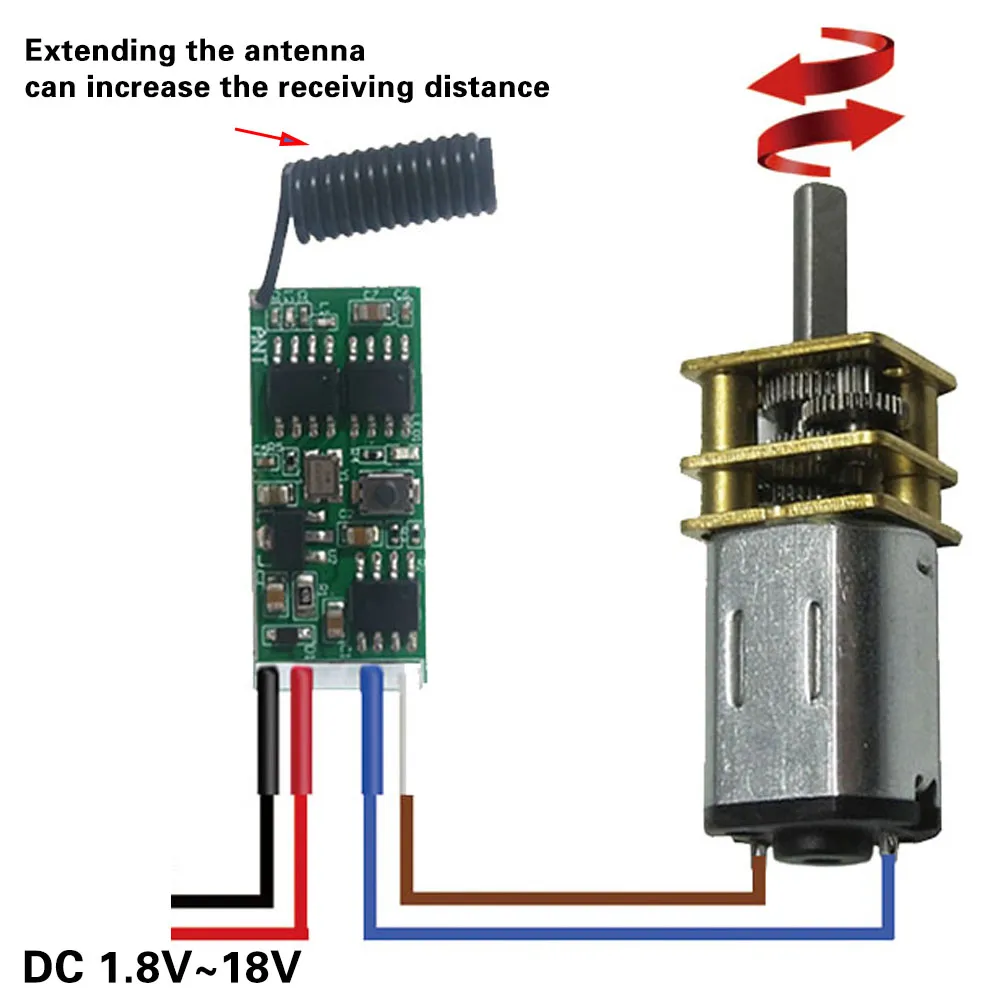 Mini Wireless Remote Control Relay Module 12V 3A 433 MHz RF, 1527 ...