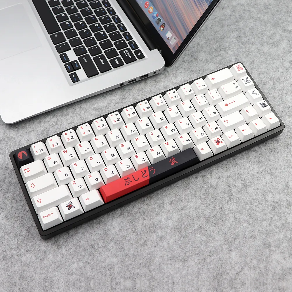 DHgate.com:"GMK Bushido PBT Dye-Sub Keycaps Cherry Profile 104 Keyset ...
