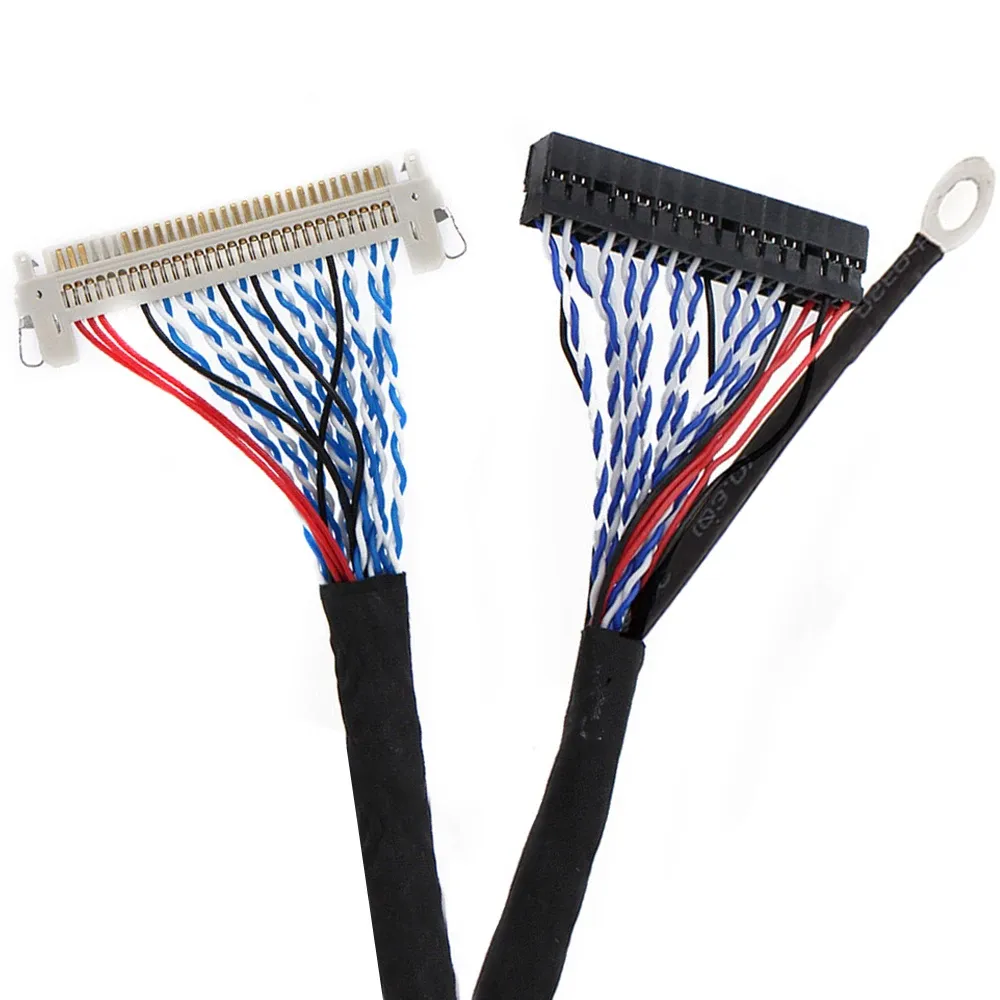 LCD LVDS Double 8 Display Panel Cable with Card Buckle and Ground Wire ...