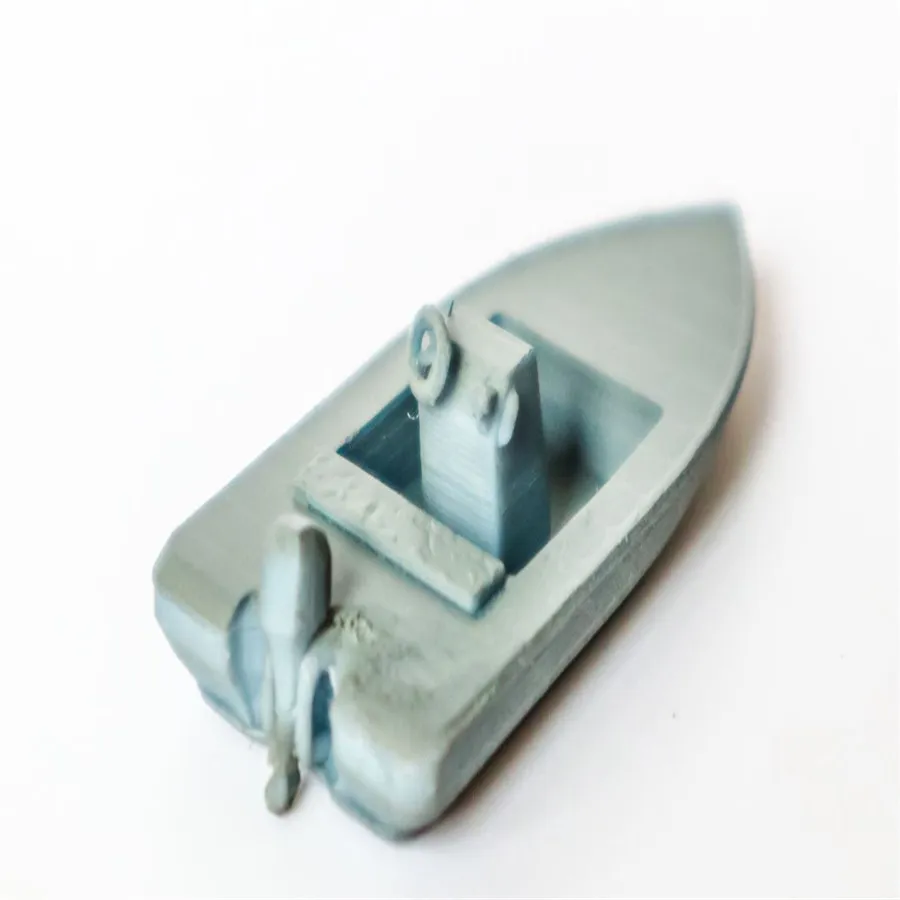 HO Scale 1:87 Miniature Speedboat Rubber Boat for Railway Diorama ...