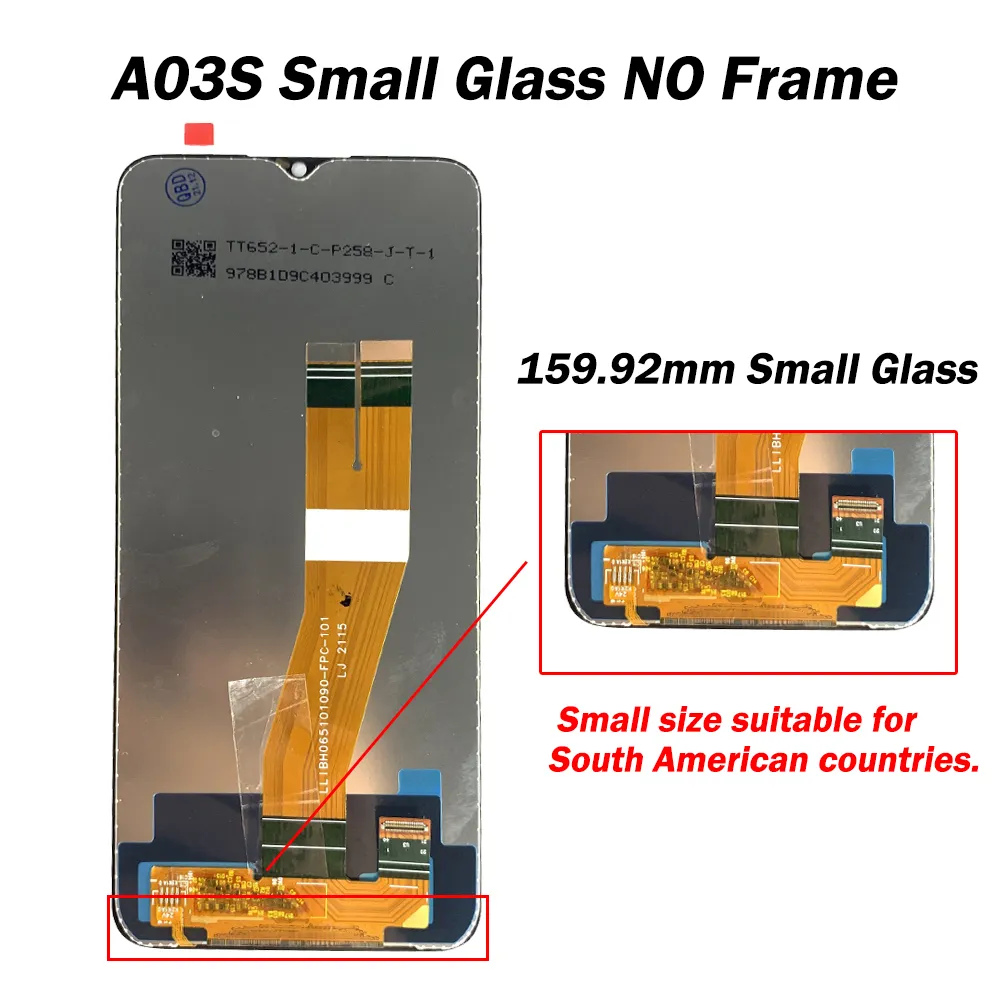 LCD Display Touch Screen Digitizer Replacement for Samsung A03s Models ...
