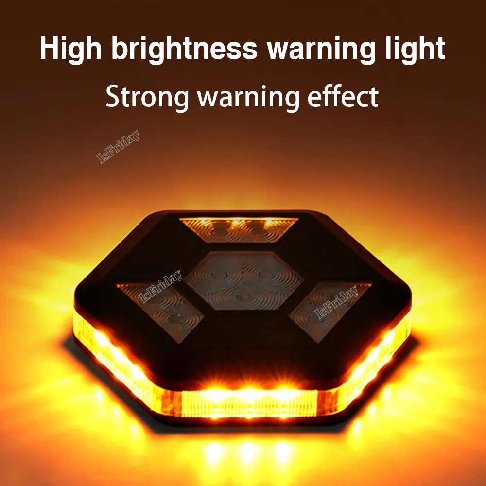 Magnetic License Plate Light - 360° Rotating LED Warning Light ...