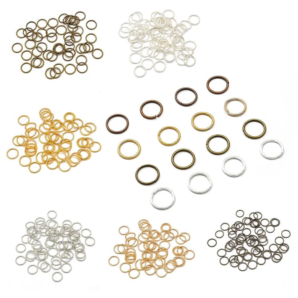 Jewelry Making Supplies Assorted Size Metal Open Jump Rings / Split ...