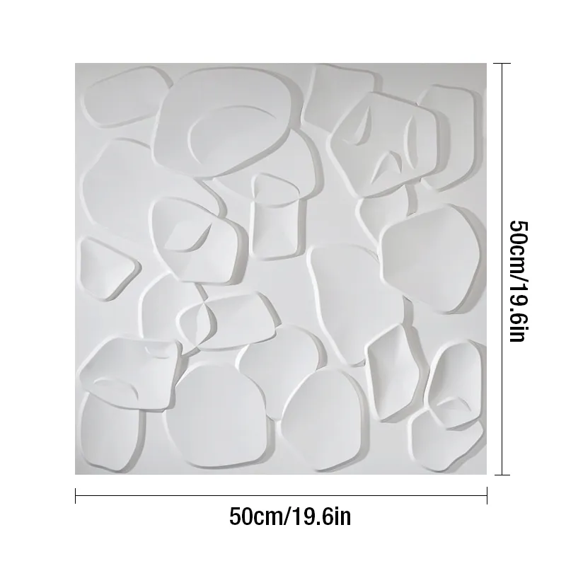 3D Wall Decals: Marble Brick Pattern Wall Stickers, 50x50cm Diamond ...