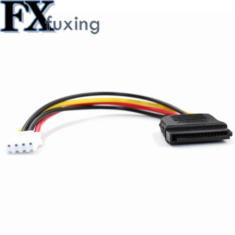 SATA Power Supply Adapter 4-Pin Floppy to 15-Pin SATA Female Cable ...