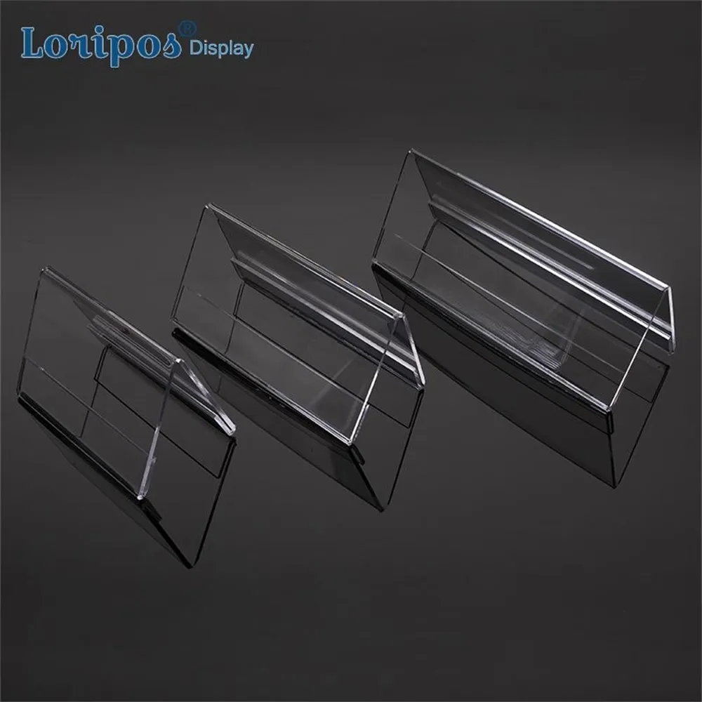 Acrylic Transparent Double-Sided Table Display Card Holder for Price ...