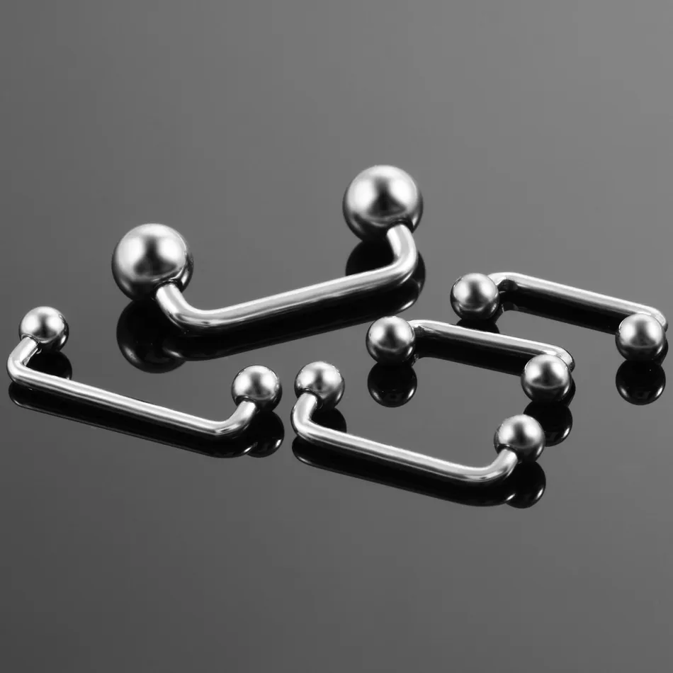 Surface Body Piercing Titanium Internally Threaded Surface Barbells With Balls Microdermal ...