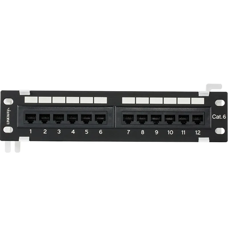 10 INCH 12 PORT CAT6 MODULAR PATCH PANEL 12 PORTS 10 RACK & WALL MOUNT ...