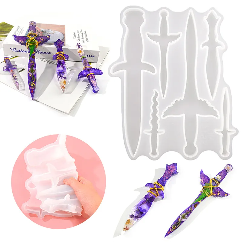 DHgate.com:Knight Battle Sword Silicone Resin Molds for 3D DIY Self ...