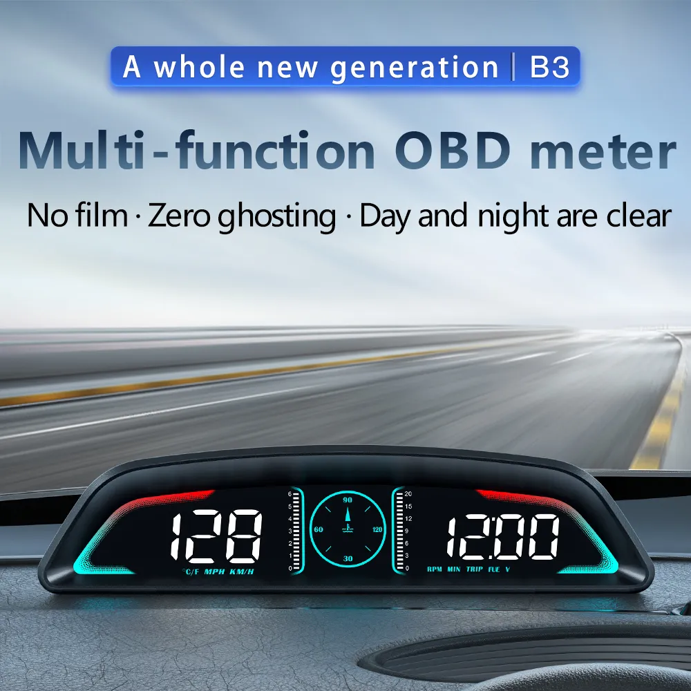 Multifunctional Car HUD Head-Up Display with GPS/OBD, Speedometer, RPM ...