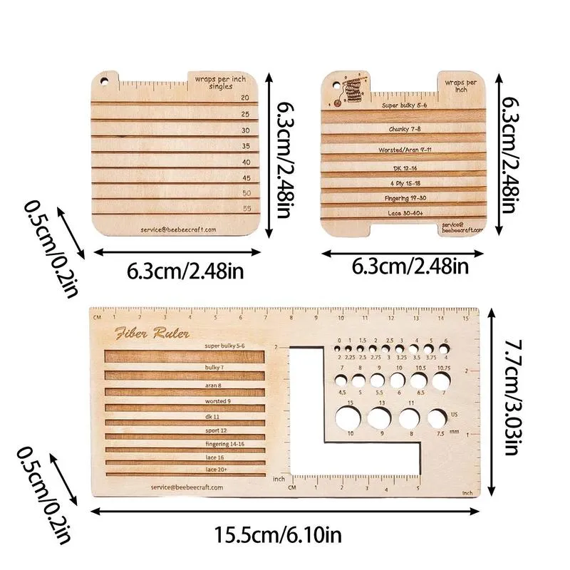 DHgate.com:Multifunctional Wooden Knitting Gauge: Precise Measurement ...