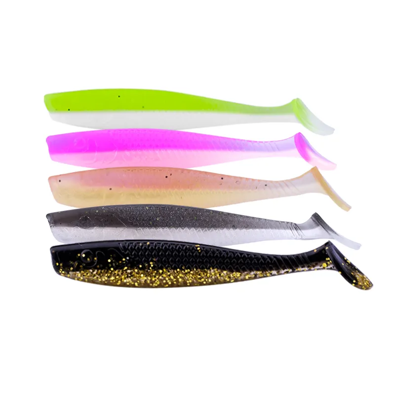 10 Pack Textured Soft Fishing Lure for Bass & Pike: 63mm/70mm, 2.3g/2 ...