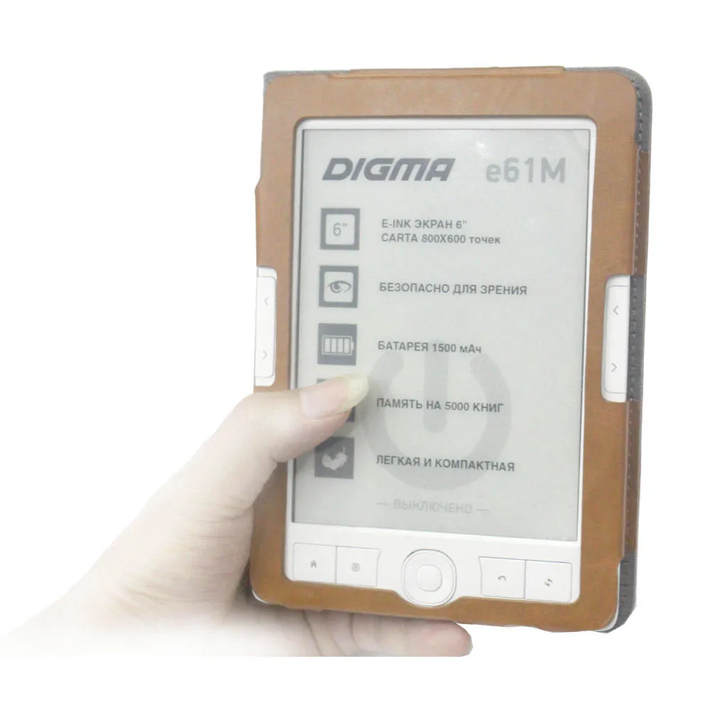 Digma E-ink Ebook Reader Cover, Genuine Leather Case with Auto Sleep/Wake, Protective Sleeve ...