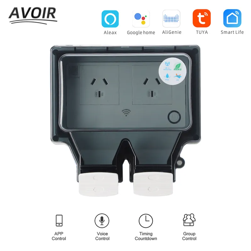 DHgate.com:Tuya Smart WiFi Socket: IP66 Outdoor Weatherproof Power Plug ...
