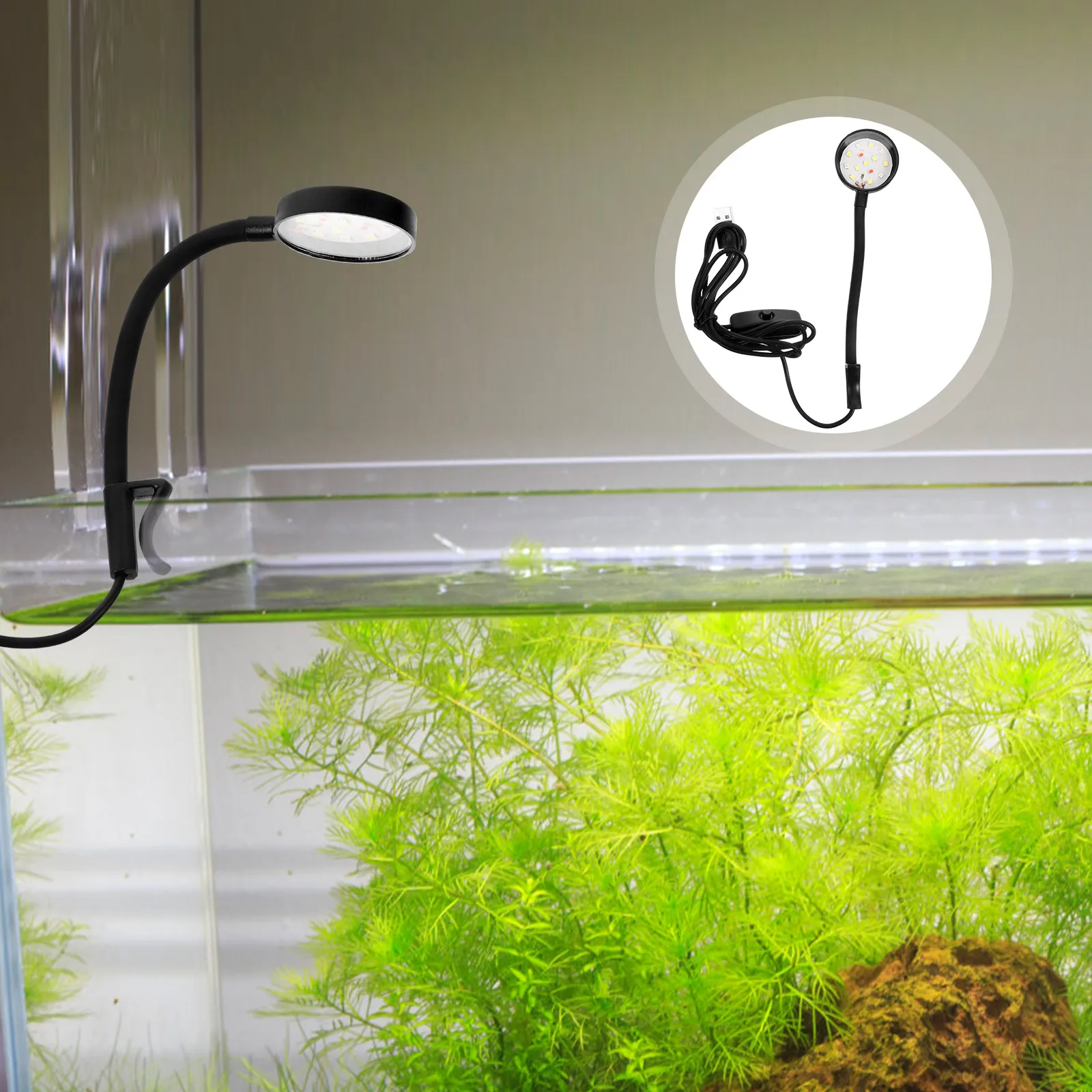Clip-On Aquarium LED Light: Small, Waterproof Lamp for Freshwater Tanks ...