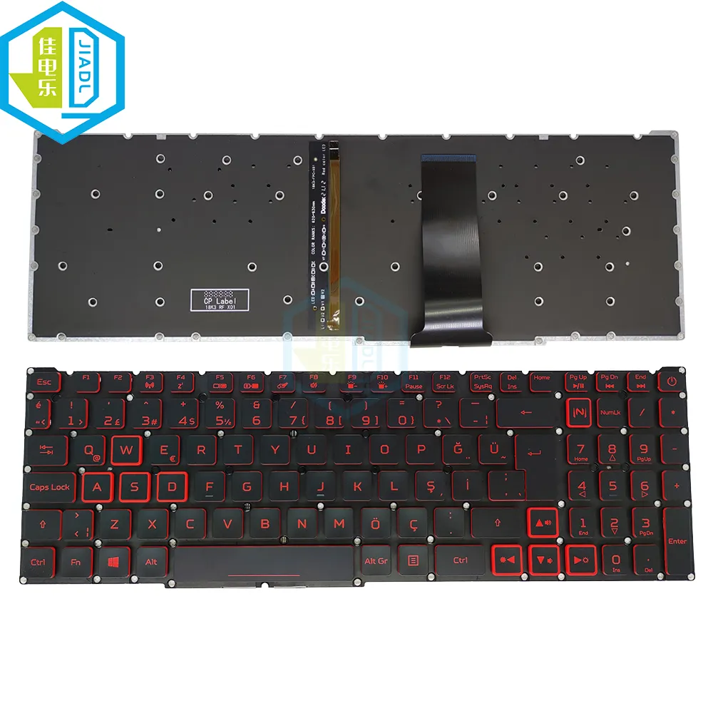 New German Azerty French Turkish Backlit Keyboard For Acer Nitro AN515 ...