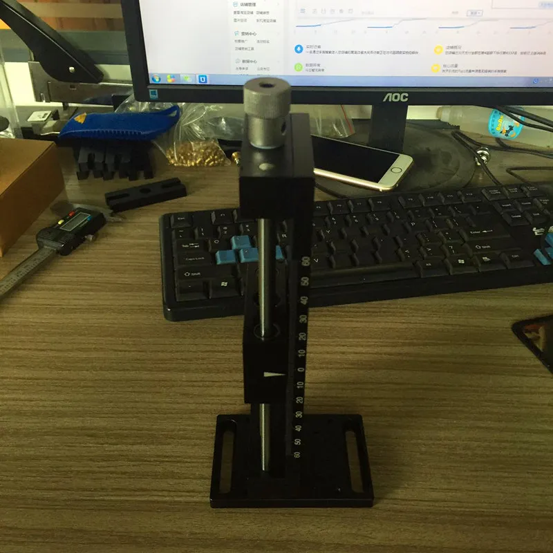 Z-axis manual column lifting platform for optical lab displacement with ...