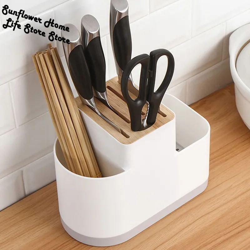 Space-Saving Kitchen Knife Stand: Multifunctional Cutting Board Rack ...