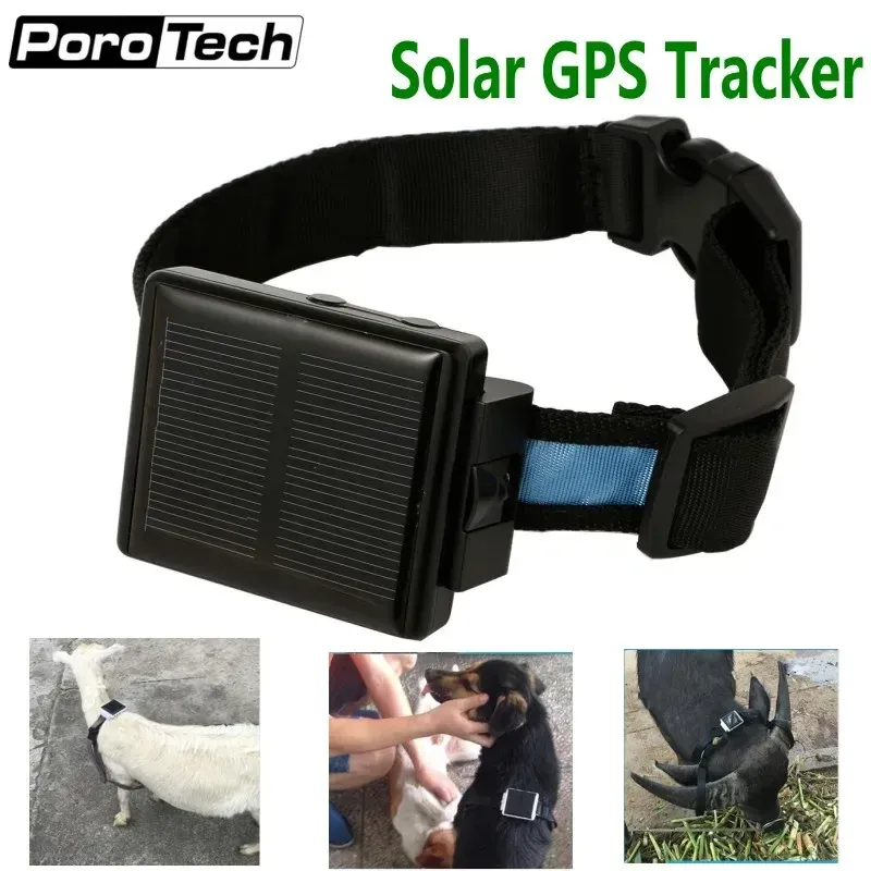 Mini Solar GPS Tracker IP67 Waterproof Pet Cattle Anti-Theft Locator Animal Tracker for Cow ...