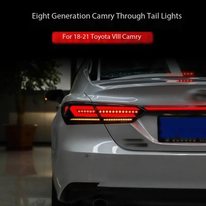 Toyota Camry 2018-2024 LED Tail Lights - Modified Rear Trunk Lamp with ...