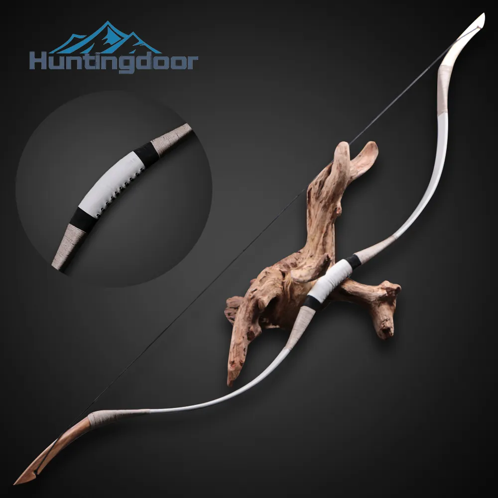 Traditional Mongolian 30-70lbs Cow Leather Recurve Bow for Hunting ...