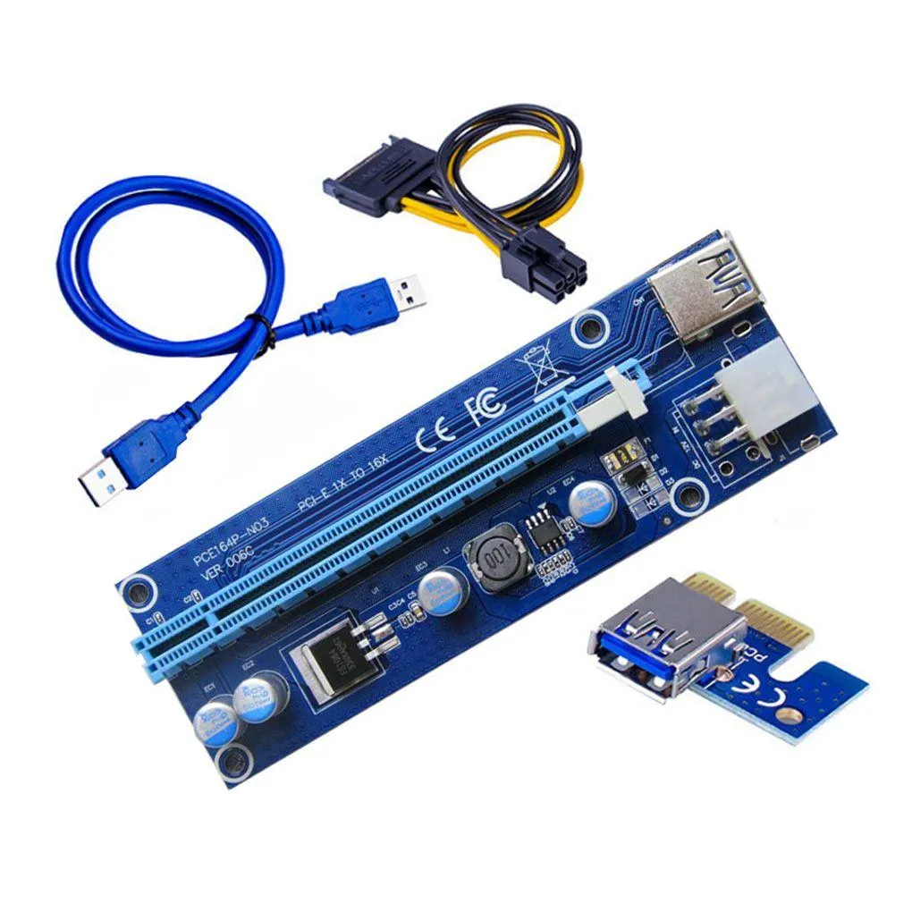 DHgate.com:Ver 006C PCIe 1X to 16X Graphics PCI-E Riser Extender with ...