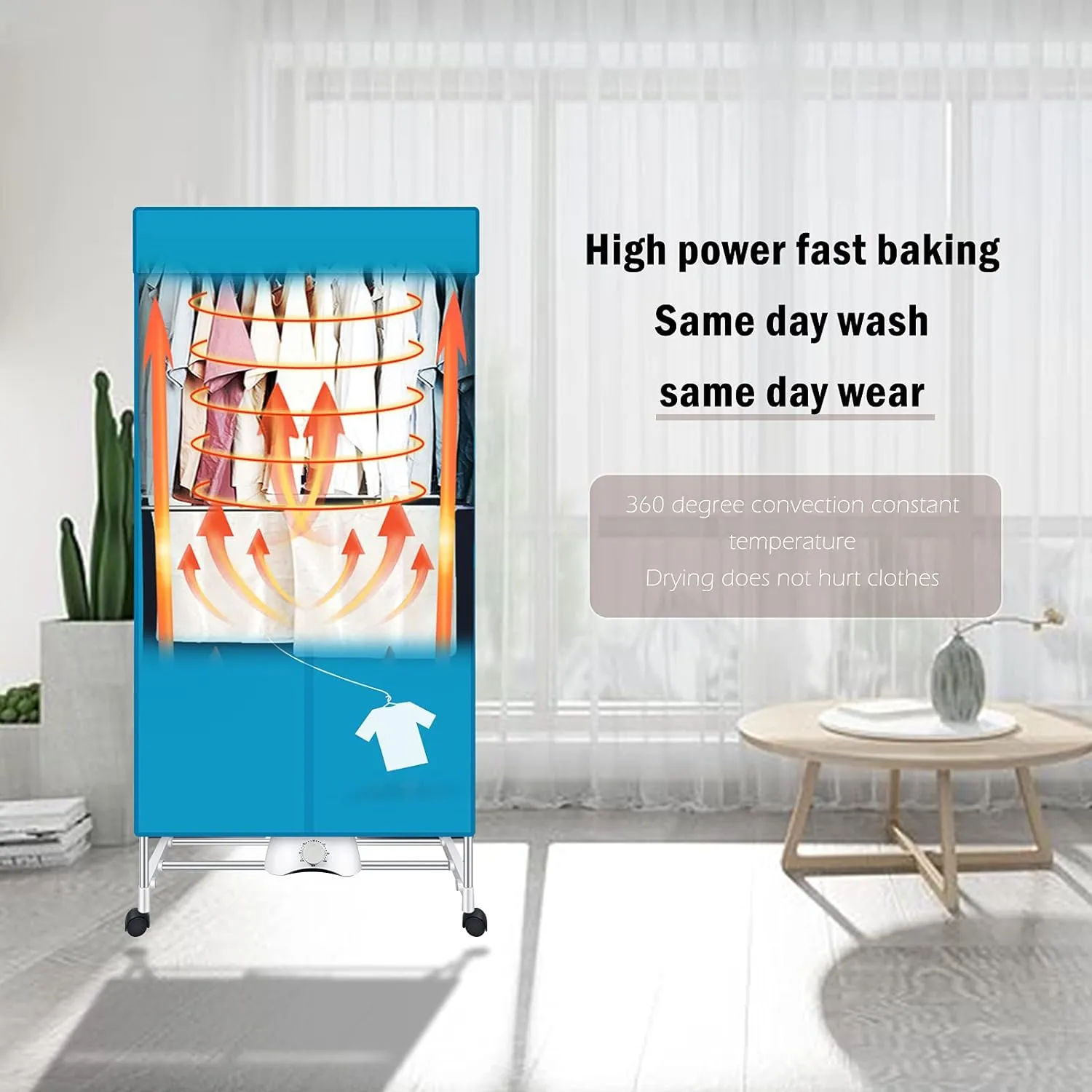Portable Electric Clothes Dryer 110V 1000W Double Layer Stackable ...