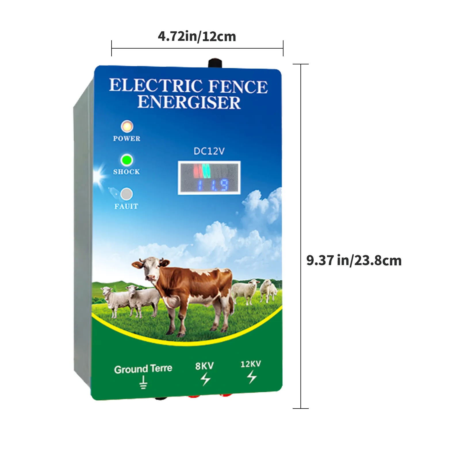 Electric Fence Box For Cattle, 10KM High Voltage Livestock Fence ...