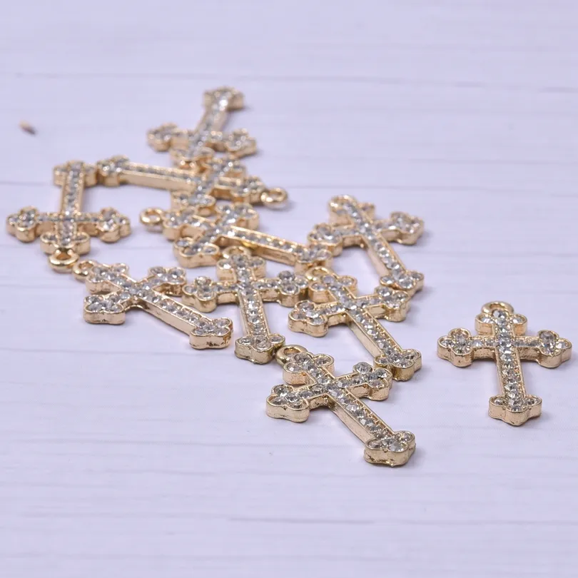 Cross Charms: Rhinestone Cross Pendant Charms For Jewelry Making, DIY ...
