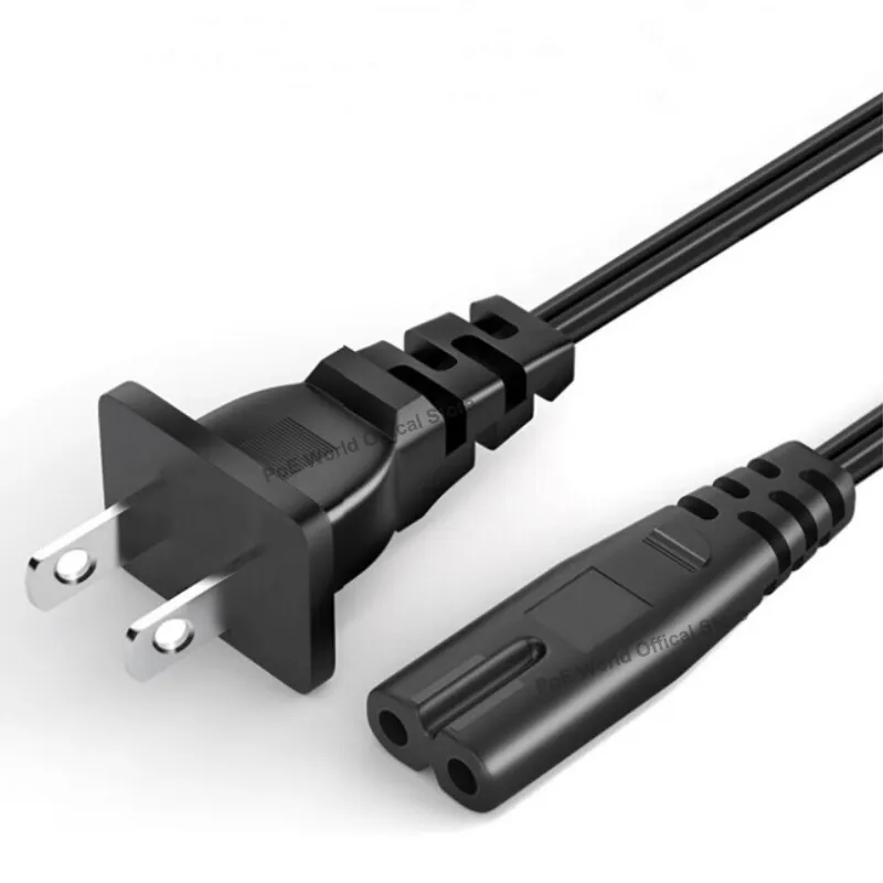 5 Meter Figure 8 Power Cable 2 Pin Prong US Power Supply Cord for ...