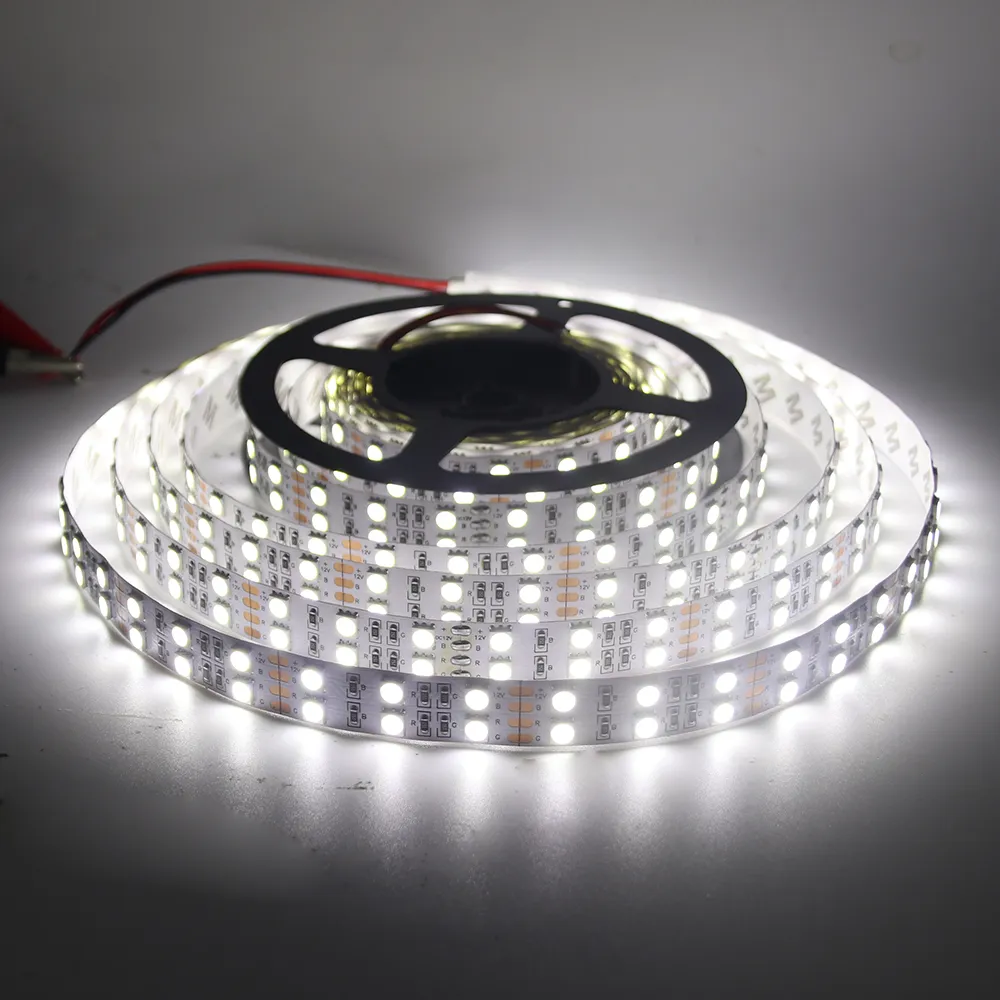 12V 24V 5050 LED Strip Light RGBW Double Row 120 LEDs/ft Waterproof ...