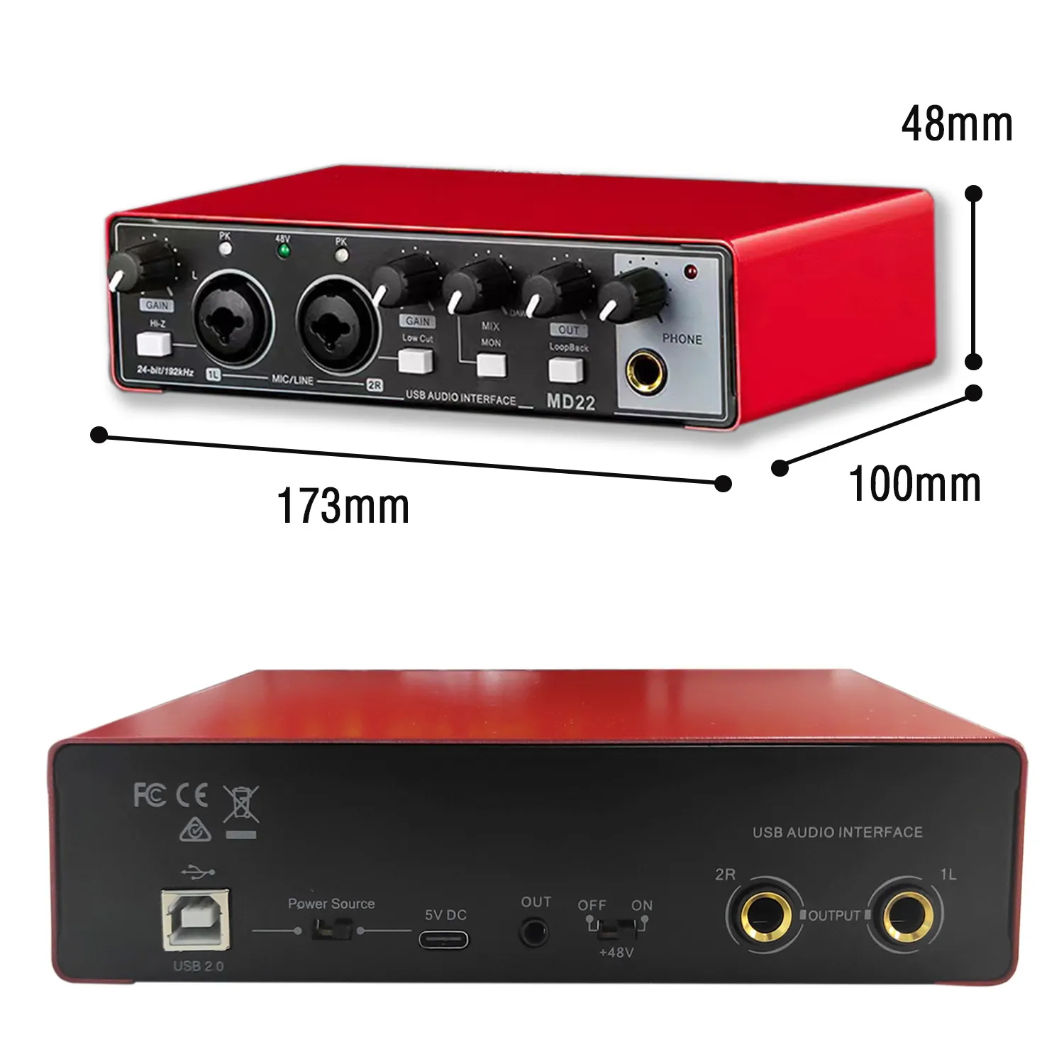 Sound Card Studio Record Professional USB Audio Interface Sound ...