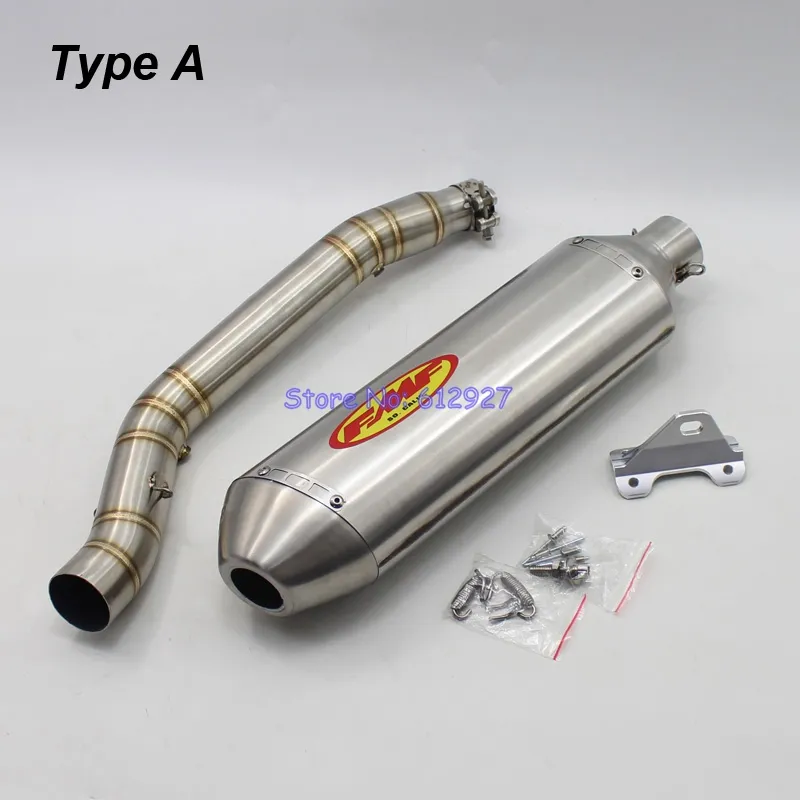 Slip On Muffler For Motorcycle System Stainless Steel Middle Link Pipe ...