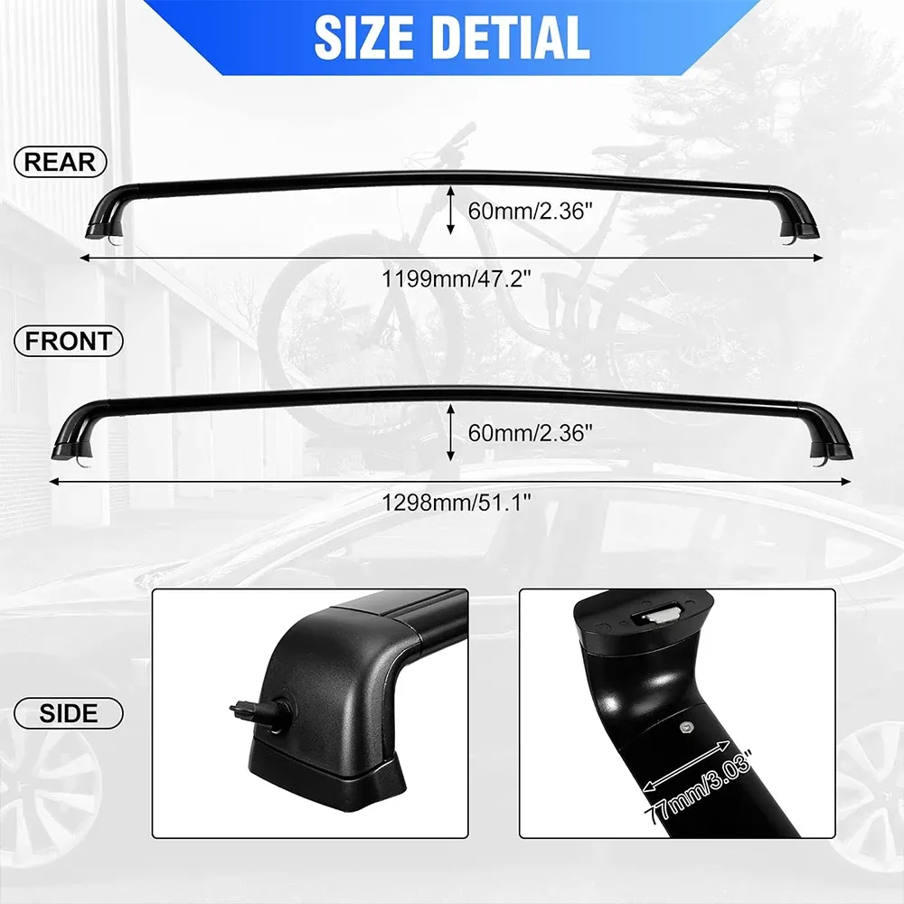 DHgate.com:Tesla Model Y Roof Rack, Anti-theft, Aluminum, Cross Bars ...