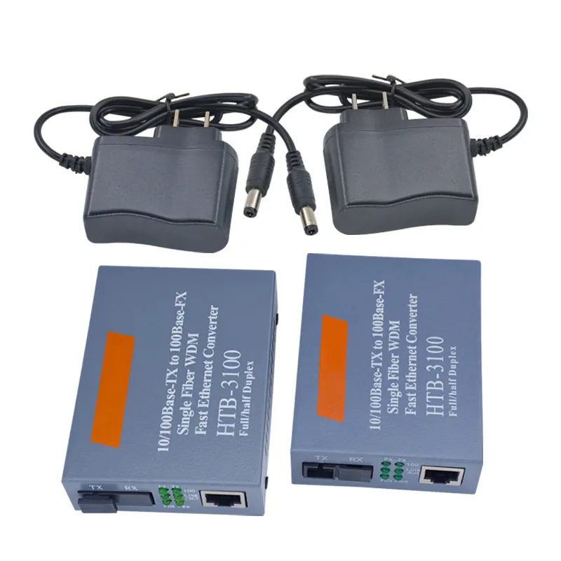 Optical Audio Adapter, Single Fiber Transceiver Pair, 100MB, 25km Reach ...