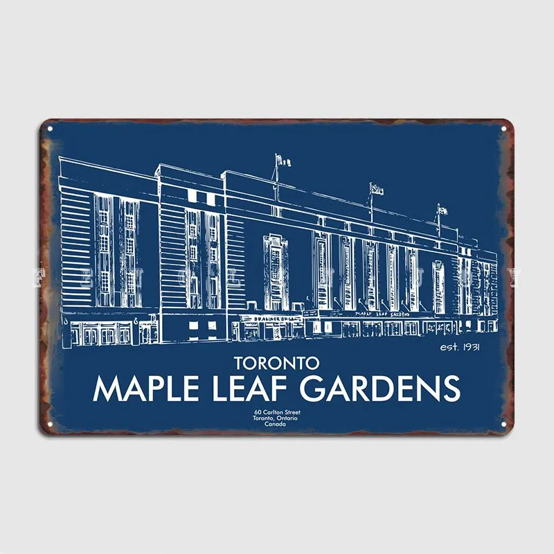 Toronto Maple Leaf Gardens Metal Sign - Vintage Retro Wall Decor for ...
